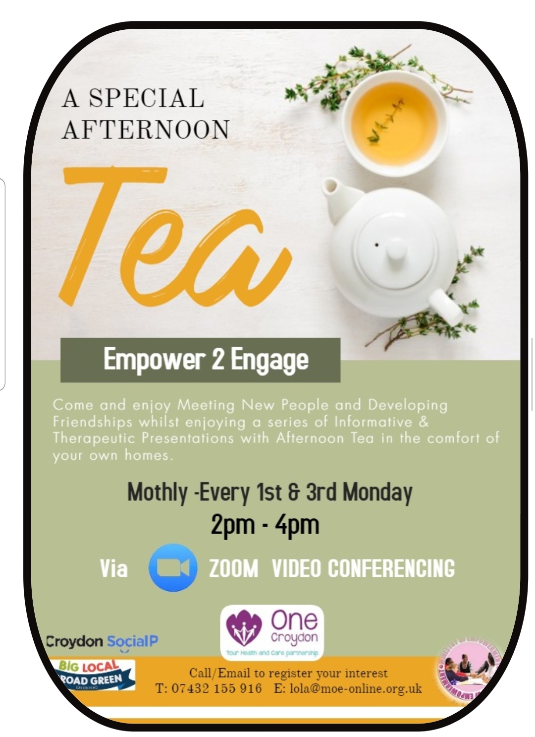 Empower2Engage – Afternoon Tea – Ministry of Empowerment