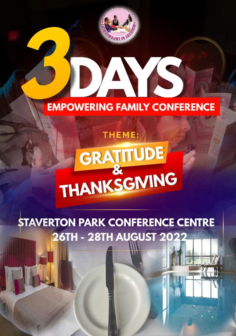 Empowering Family Conference 26th to 28th August 2022 – Ministry of ...